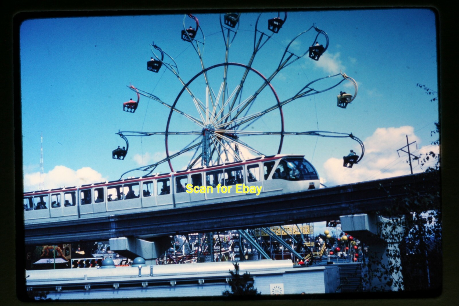 Monorail & Ferris Wheel in 1960's, Duplicate Slide aa 2-10a | eBay