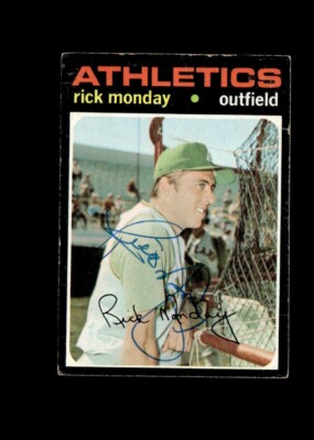 Rick Monday 1971 Topps Oakland A's authentic autographed card | eBay