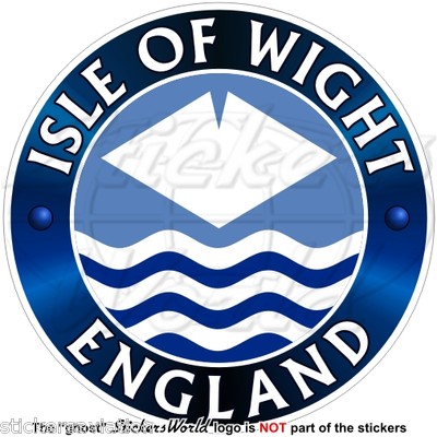 ISLE of WIGHT ENGLAND Ceremonial County UK British 100mm Bumper Sticker ...
