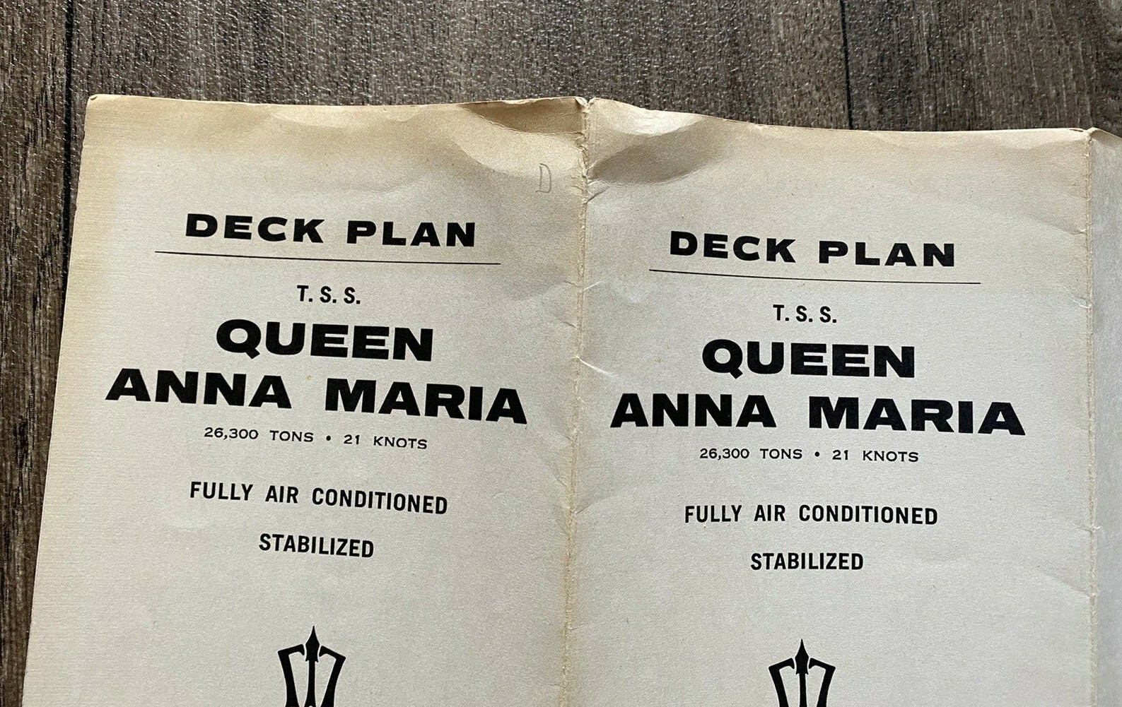 1960s Queen Anna Maria Deck Plan T.S.S. Greek Line (A) | eBay