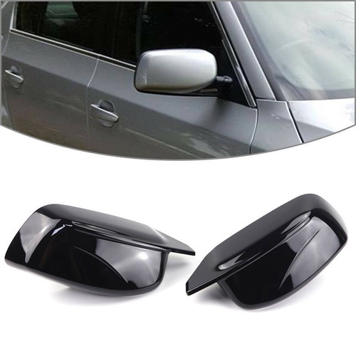 2x Gloss Black Side Mirror Cover Caps For BMW E60 E61 E63 E64 2003-2008 ...