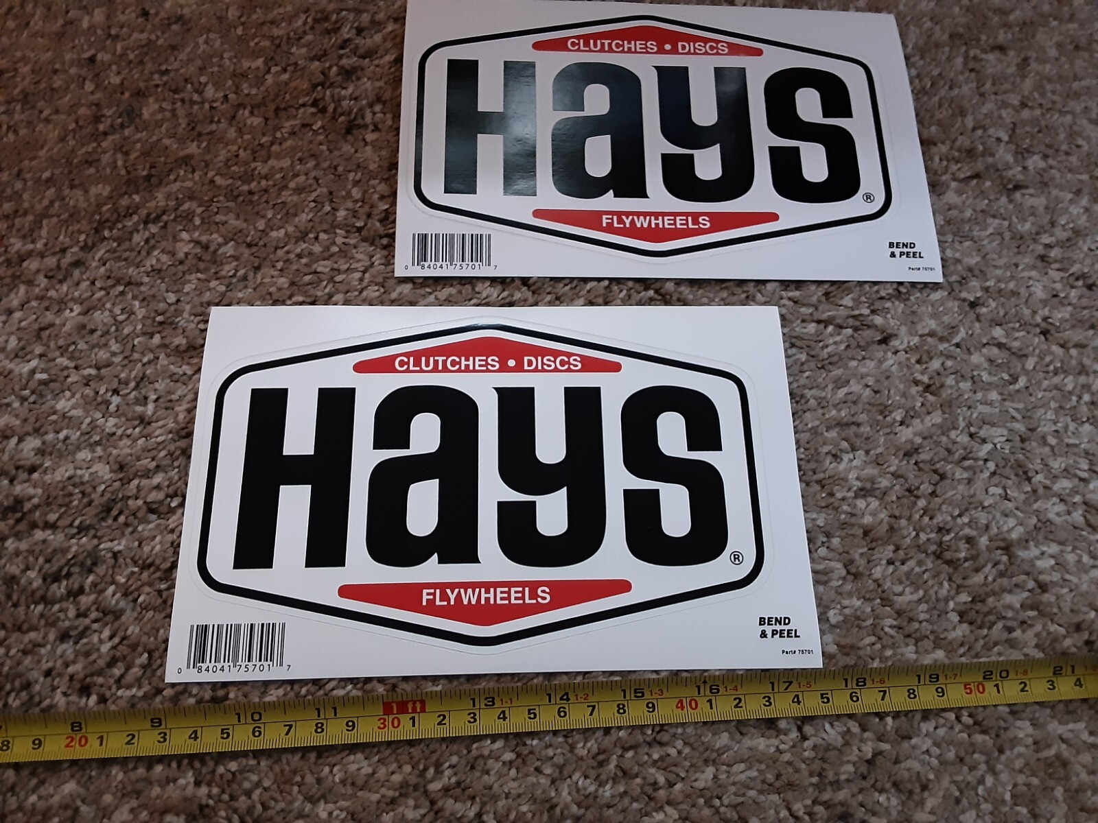 Lot of 2 Vintage Hayes Clutch Racing Decals Stickers NHRA Hot Rod ...