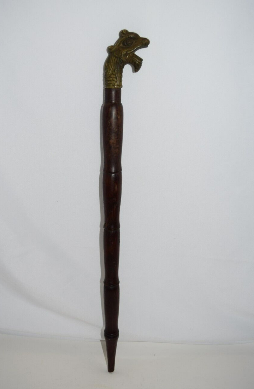 SHILLELAGH IRISH VINTAGE ANTIQUE STICK RARE DRAGON 18" CANE FIGHTING ...