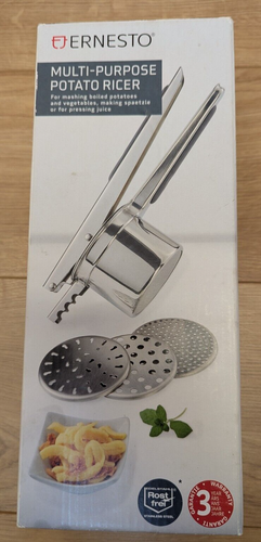 Ernesto multi-purpose potato ricer with 3 perforated discs for ...