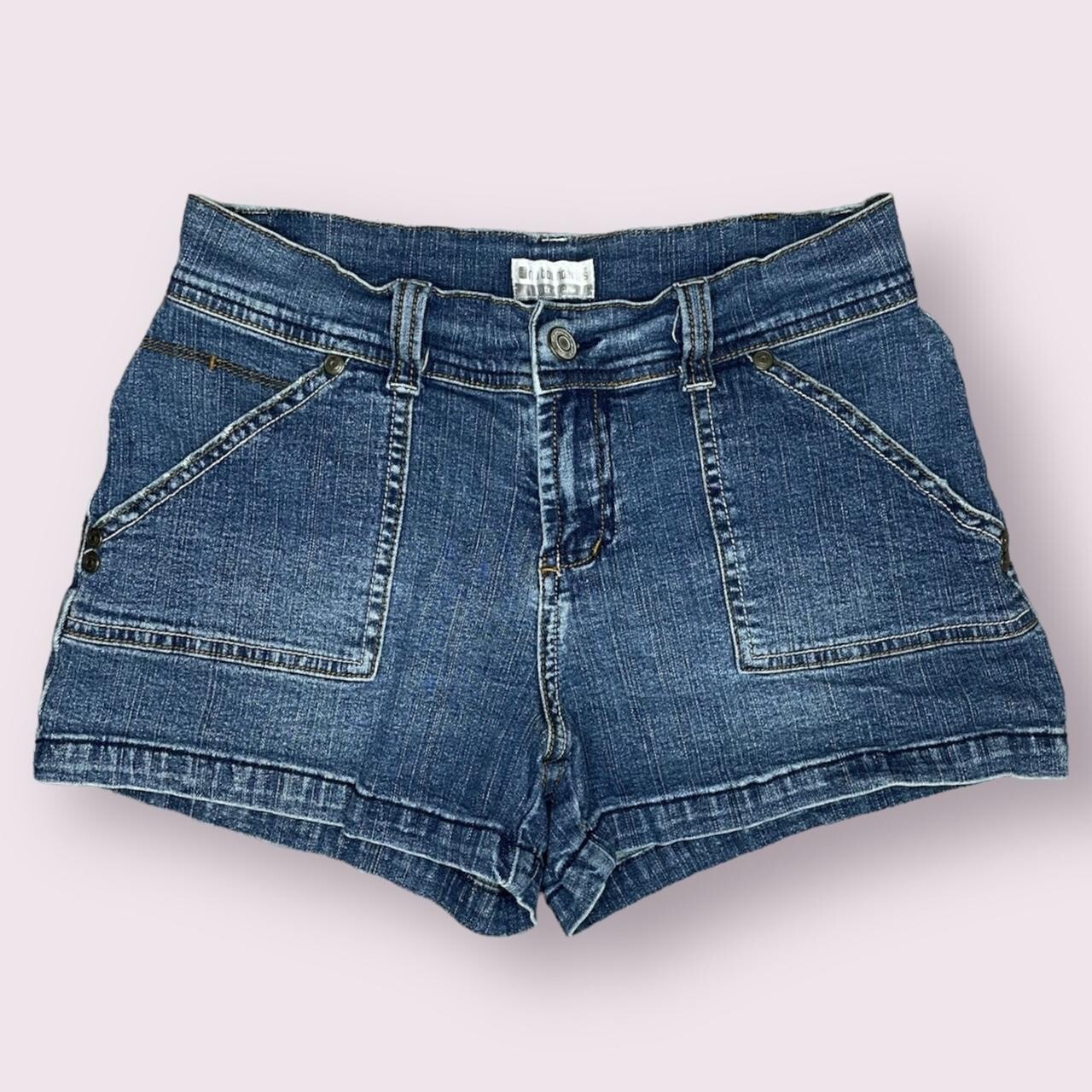 90s denim shorts by no boundaries high rise large poc… - Gem
