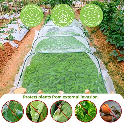 10x100 Ft Giant Garden Netting, Pest Barrier Bird Ultra 10X100 FT with ...