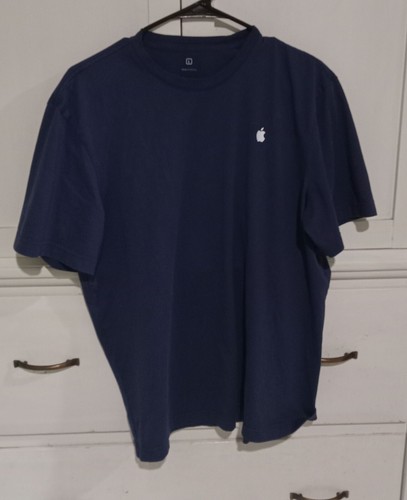 APPLE Store Employee XL Blue Uniform Retail Short Sleeve Shirt Genius ...