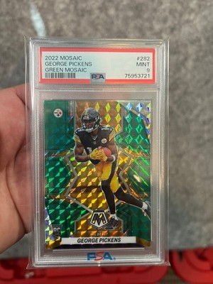 George Pickens 2022 Mosaic NFL Debit Green Mosaic Prizm Rookie RC #282 ...