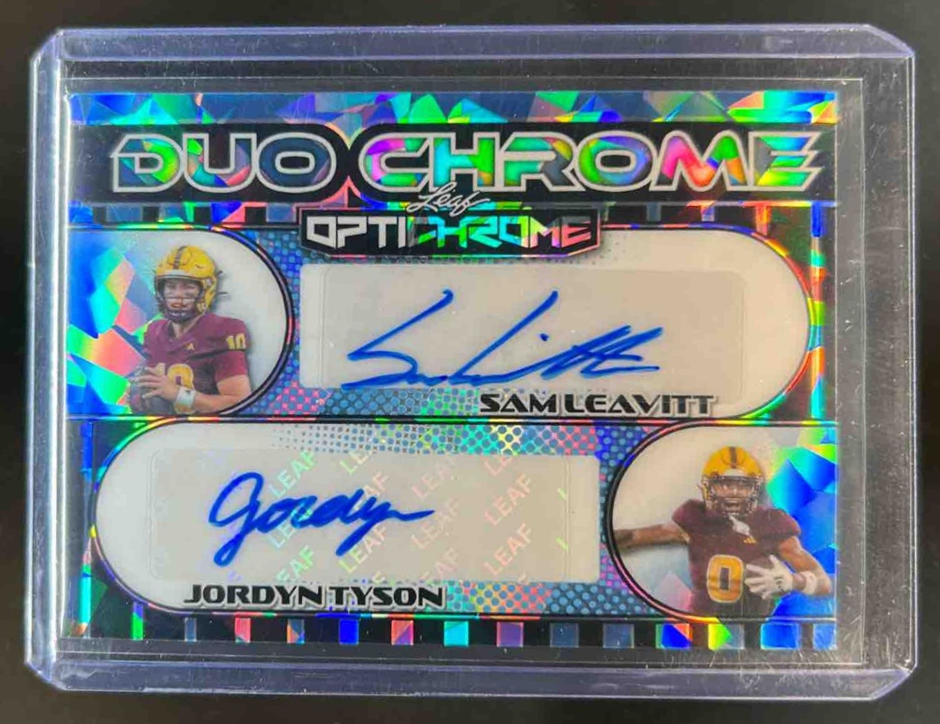 Sam Leavitt 2025 Leaf Optichrome #TB-45 Tempest Base - Crystal Orange ...
