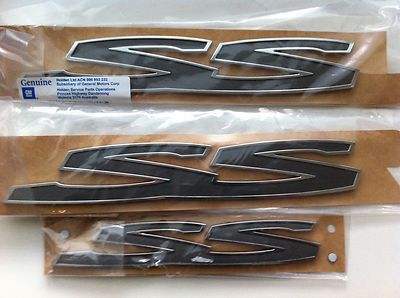HOLDEN VF COMMODORE SS BADGE KIT SET OF 3 CHEVROLET SS GMH GENUINE ...