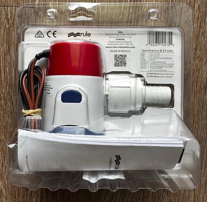 Rule 25DA-24 Bilge Automatic Pump, Beige, 800 GPH, 3028 LPH | eBay