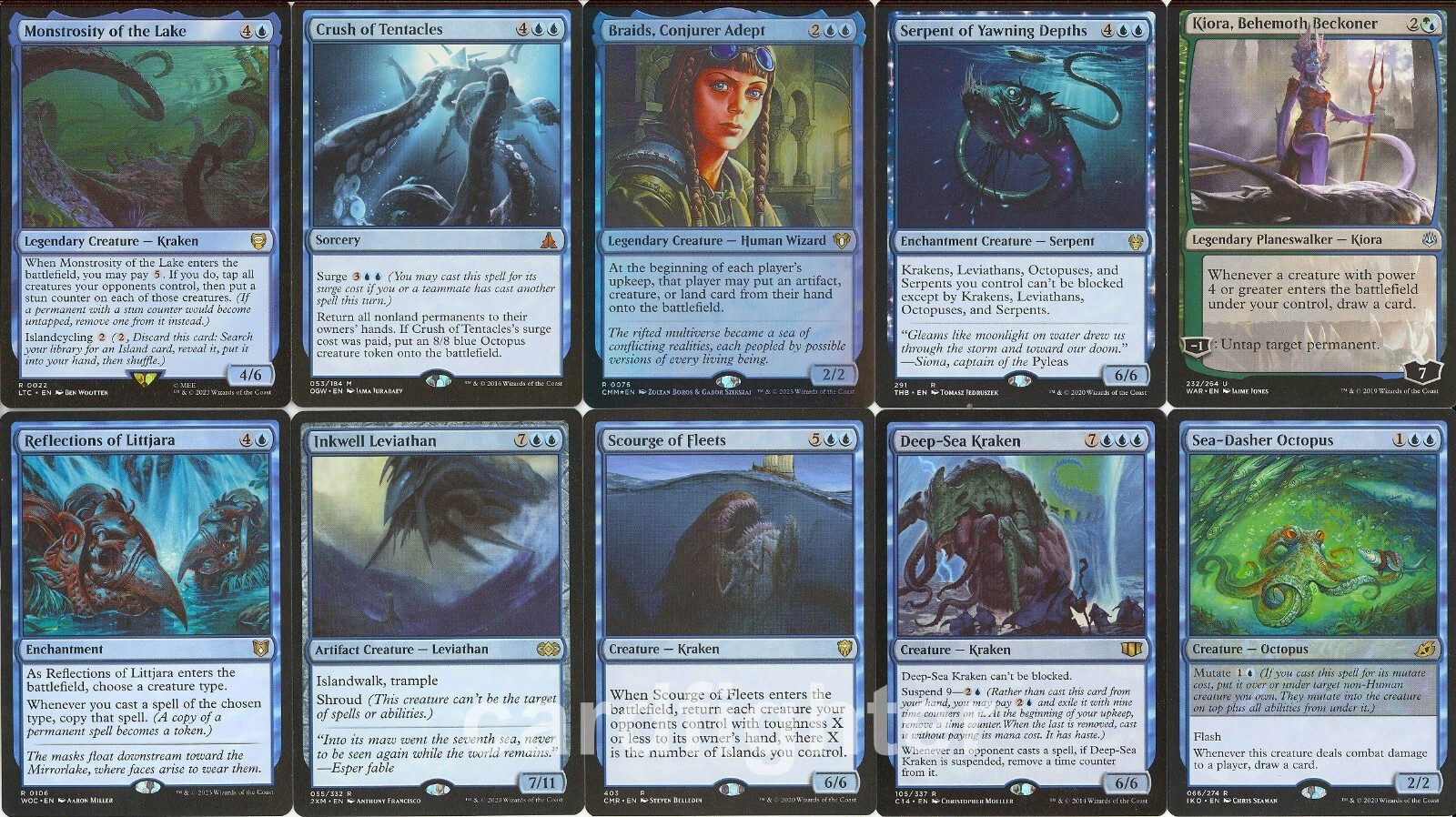 Kraken Sea Monster Tribal Commander EDH Deck - Braids, Conjure - MTG Magic Cards | eBay