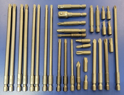 LONG TORX BIT 33 PC SET ( MADE IN USA ) FOR SNAP ON, DEWALT IMPACT 1/4 ...