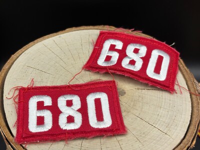 2 BSA TROOP Boy Scout Red & White Unit Pack Troop PATCHES Badge #680 or ...