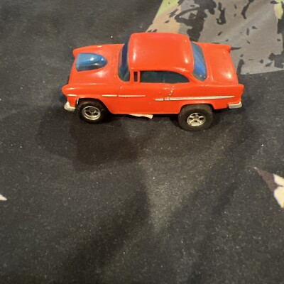 Vintage Aurora AFX Slot Car #1777 '55 Chevy Bel Air In Orange Runs Nice ...