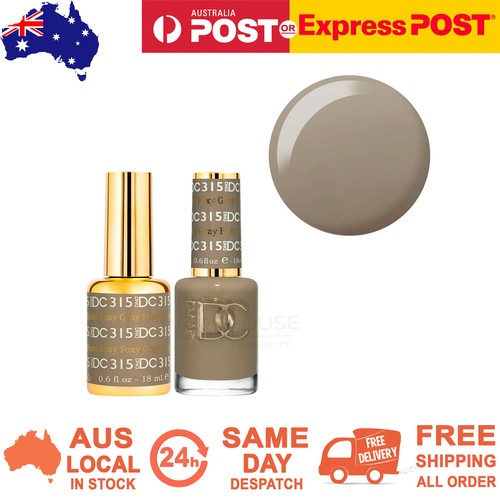 DND 315 Foxy Gray - DC Collection Nail Gel & Lacquer Polish Duo 18ml | eBay