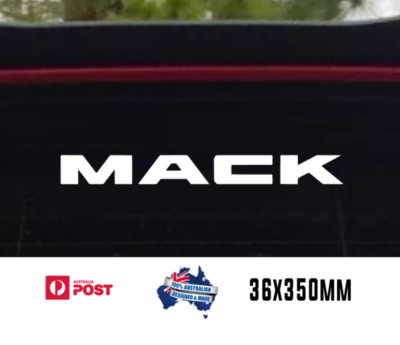 2x Mack Truck Windshield Windscreen Banner Sticker Decal 350mm WHITE ...