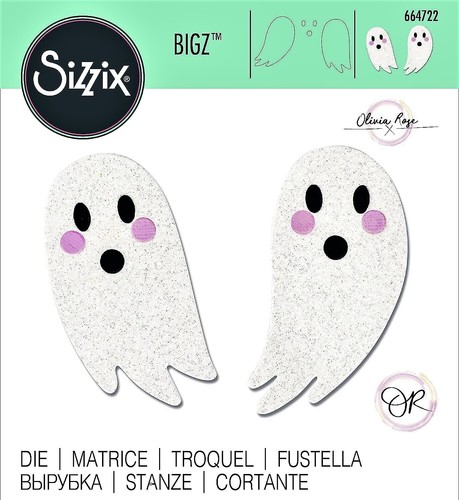 Cute Ghost Halloween Sizzix Bigz Die 664722 NEW! | eBay
