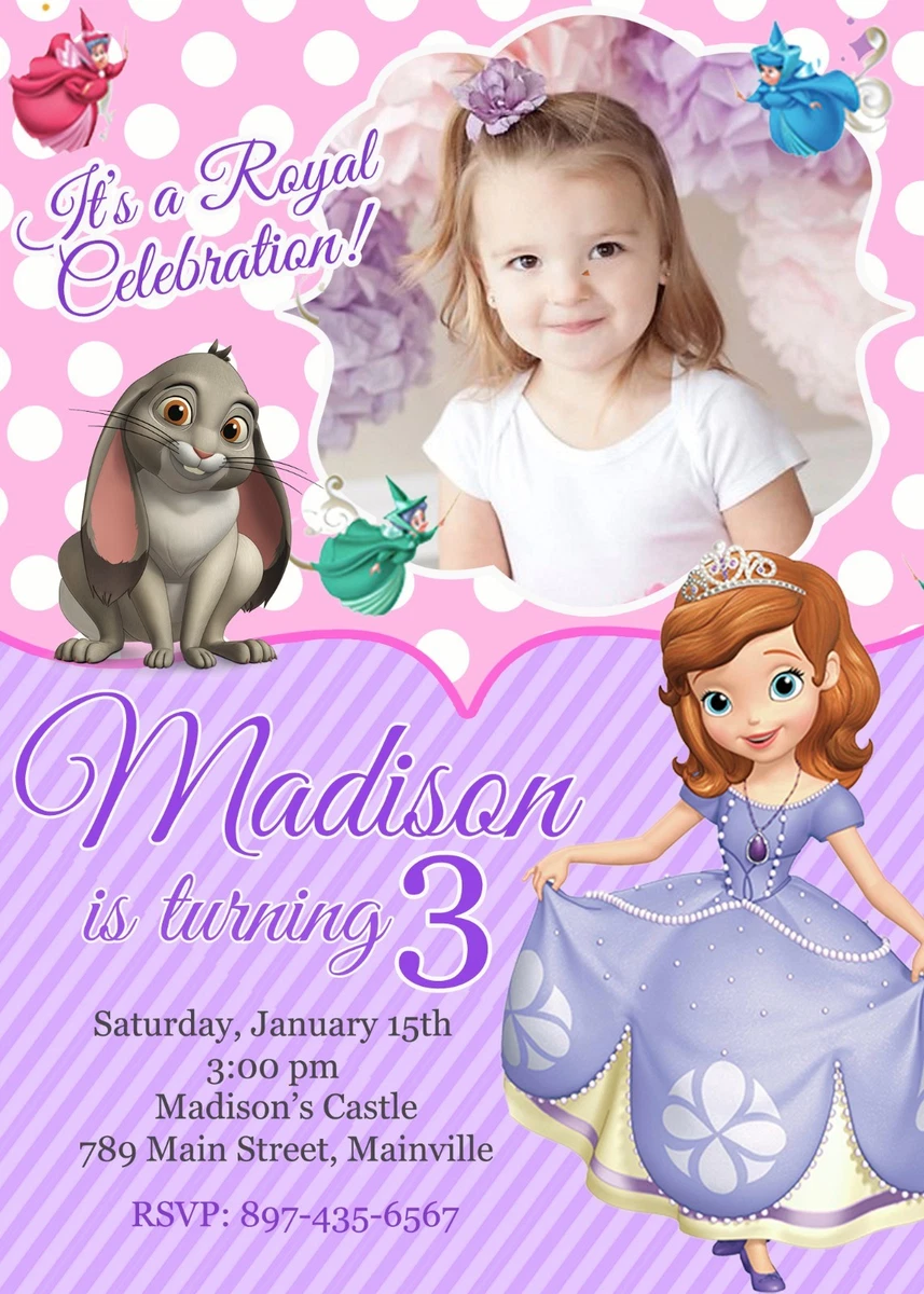 Sofia The First Invitation Wording