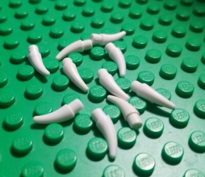 LEGO Minifigure Bulk Horn Claw Tooth White Barb Lot 10 Animal Part ...