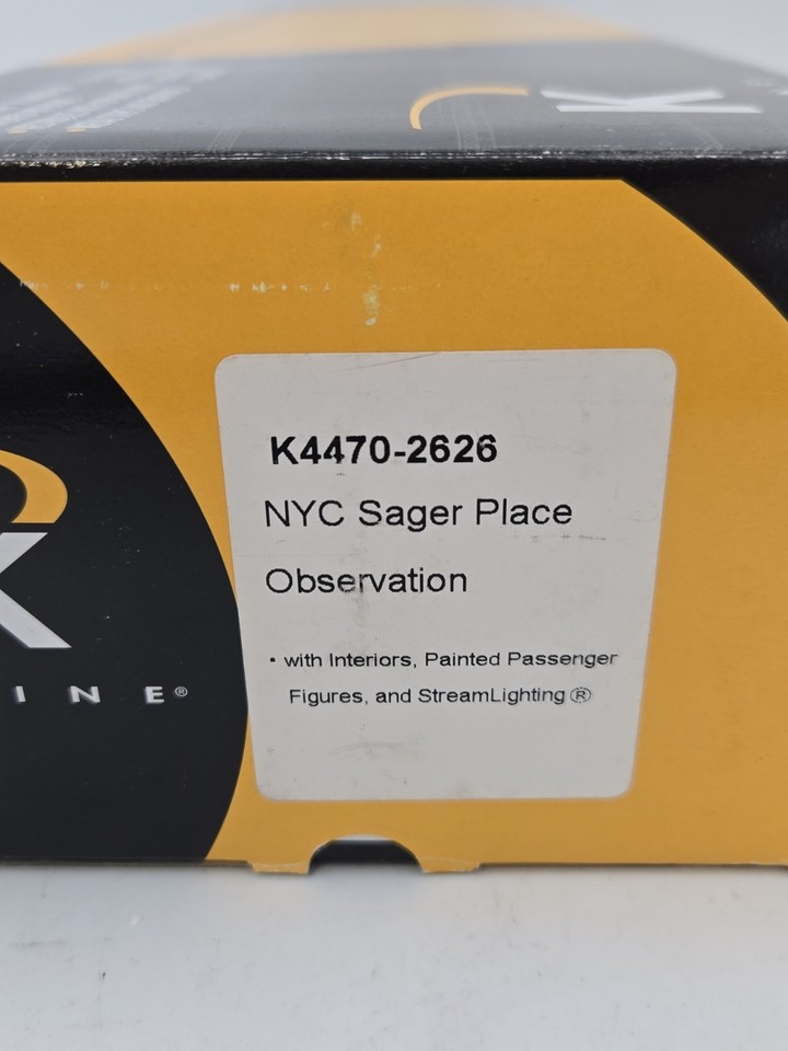 K-Line K4470-2626 18" NYC "Sager Place" Heavyweight Observation Car ...