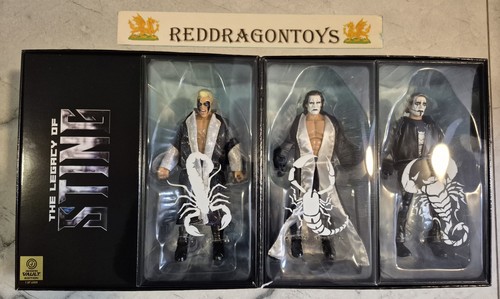 AEW LEGACY OF STING SET OF 3 FIGURES JAZWARES EXCLUSIVE 1/6000 NEW ...