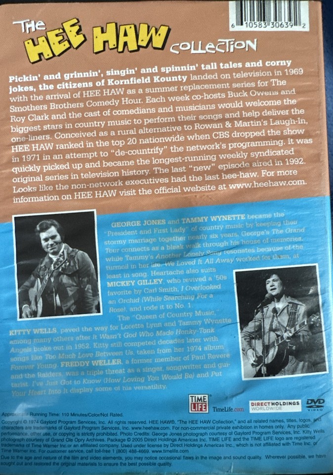 The Hee Haw Collection DVD George Jones, Tammy Wynette, Mickey Gilley ...