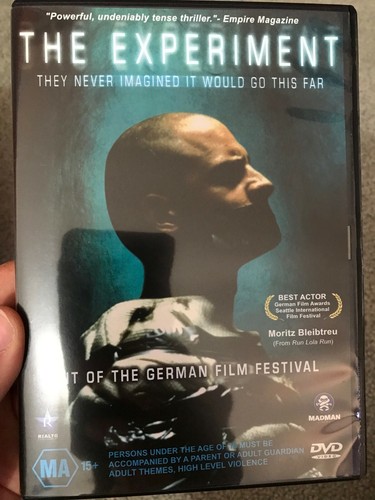 The Experiment region 4 DVD (2001 German drama thriller movie ...