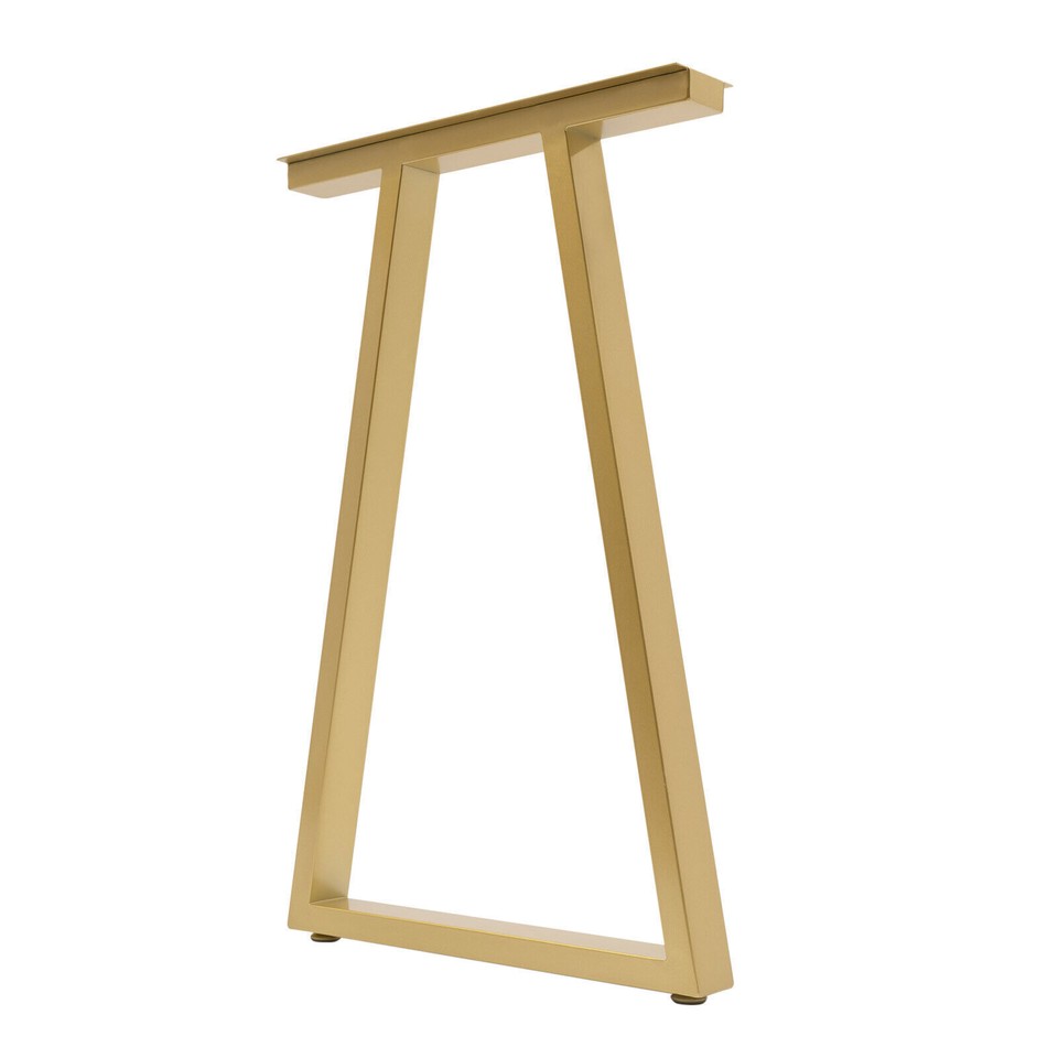 Pair Metal Gold Table Legs 28" Furniture Legs Dining Table Legs Office ...