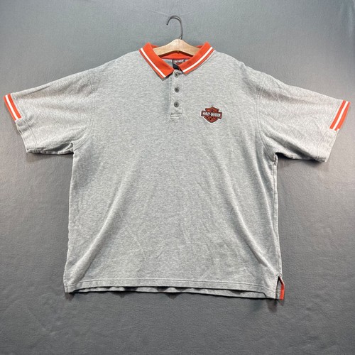 Harley Davidson Motorcycles Polo Shirt Mens XL Gray Powertrain ...