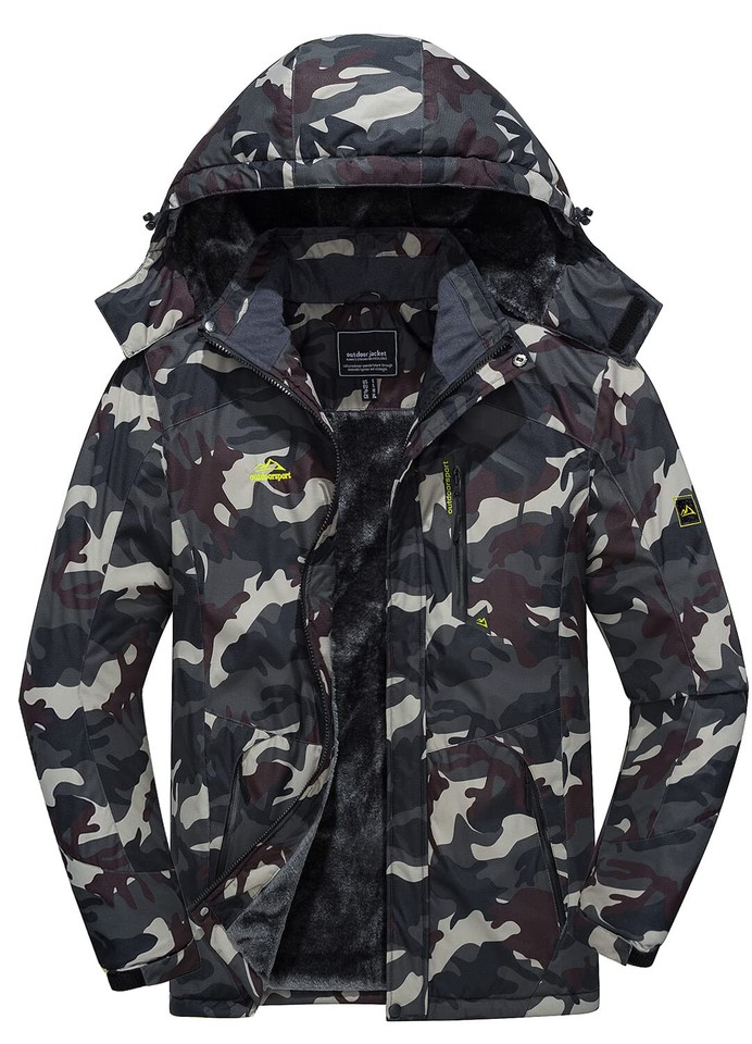 Men's Waterproof Winter Jacket Warm Winter Coats Outdoor Ski Snow ...