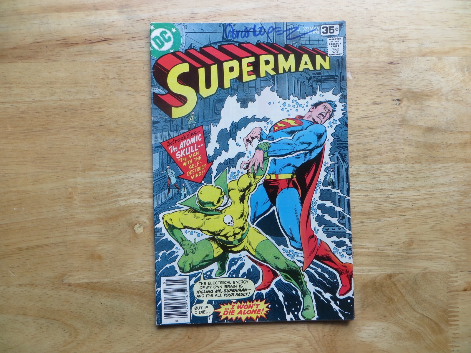 1978 BRONZE AGE SUPERMAN # 323 THE ATOMIC SKULL SIGNED JOSE GARCIA ...