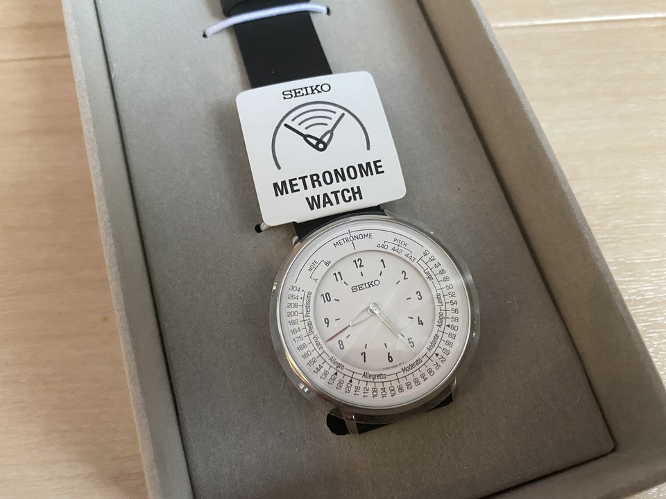 SEIKO Metronome Watch Standard Line Color Monotone SMW006A Black White ...