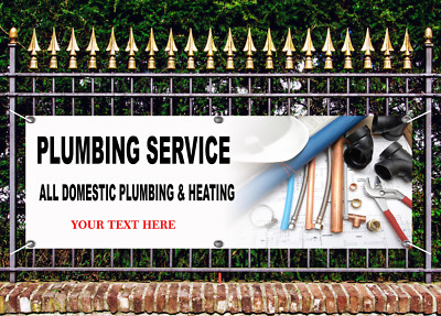 OUTDOOR PVC PLUMBING AND HEATING BANNERS SHOP SIGN ADVERT FREE ART WORK ...