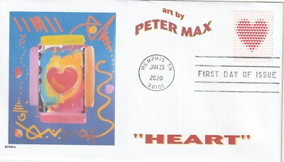 PETER MAX HEART COLLAGE FDC- DWc CACHET | eBay