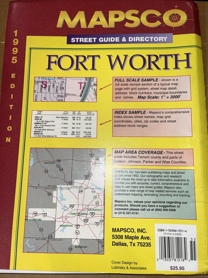 mapsco Fort Worth 1995 | eBay