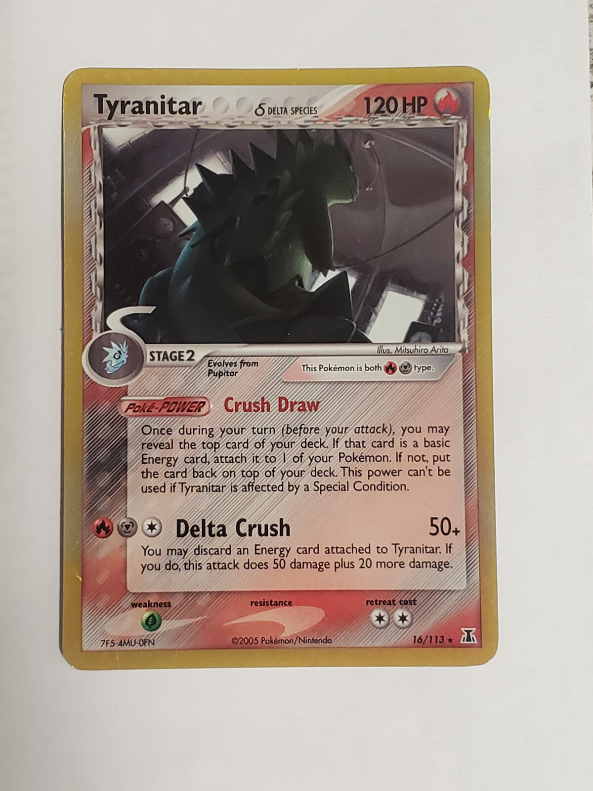 Pokémon TCG Tyranitar (Delta) EX Delta Species 16/113 Holo Rare | eBay