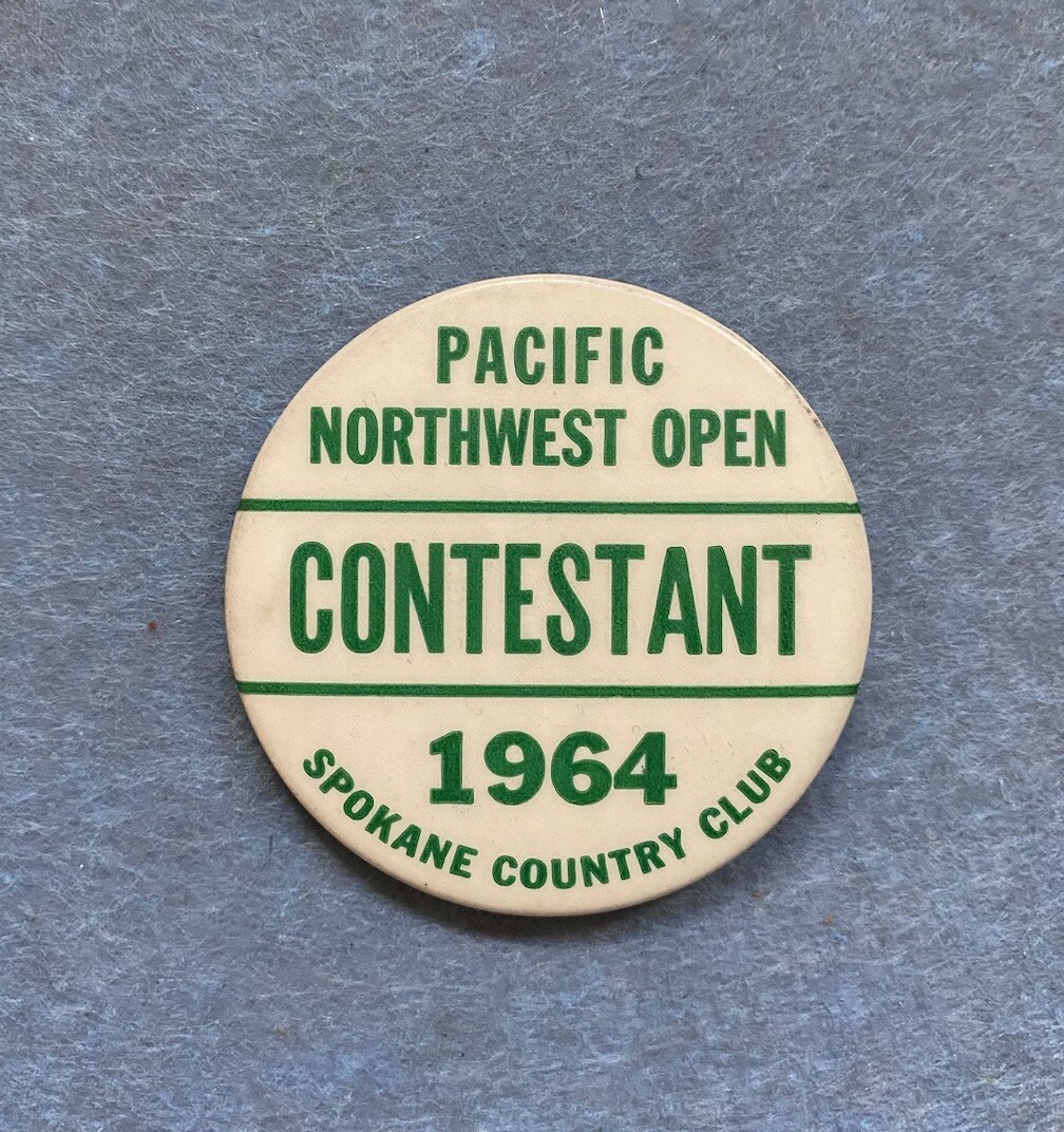 1964 Pacific Northwest Open Golf Tournament Contestant Pin Button ...