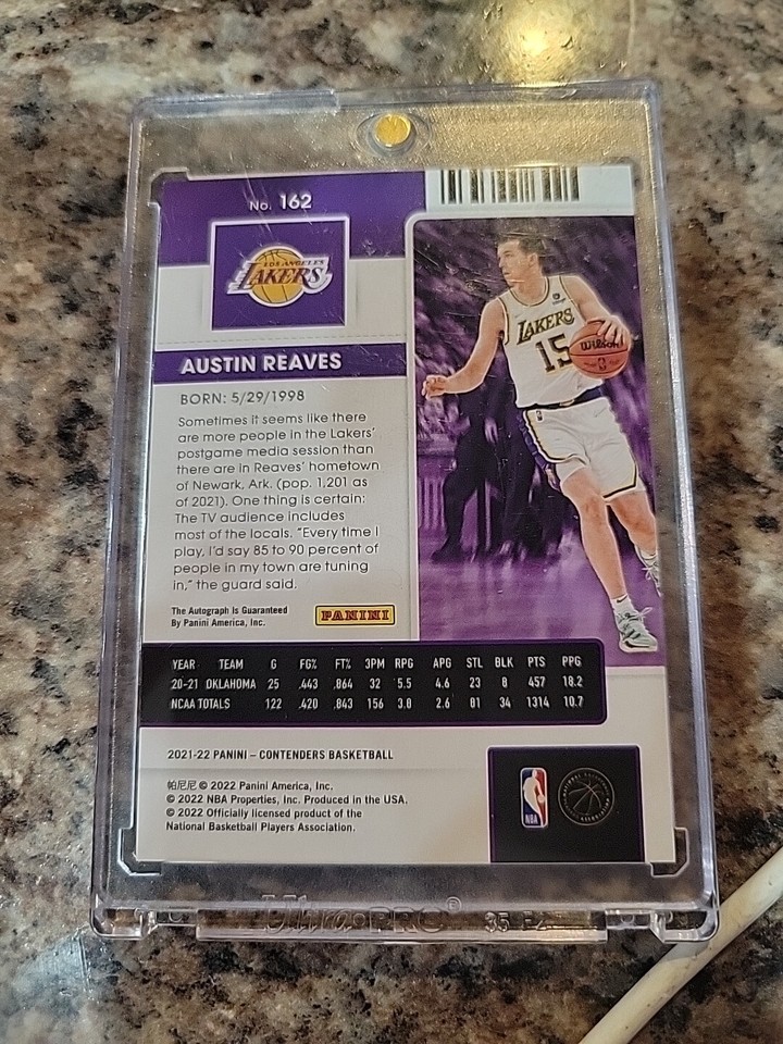 Austin Reaves Autographed Signed 2021-2022 Panini Contenders Auto ...