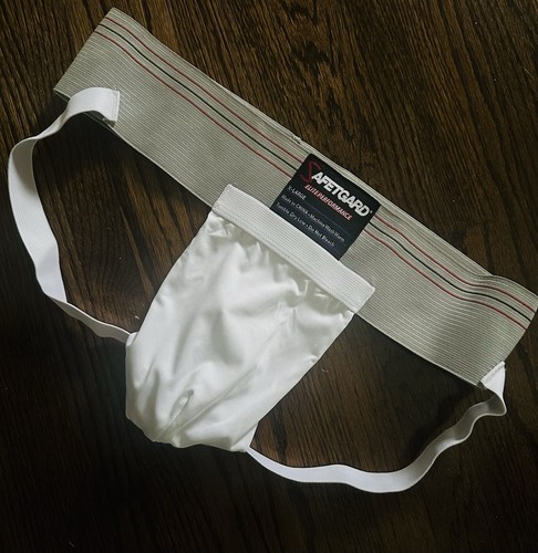 SafeTGard Rare Vintage Men Jockstrap Cup Supporter 3” Waistband Bike ...