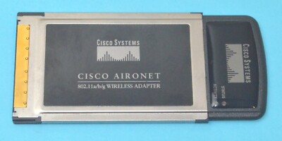 Cisco Aironet 802.11a/b/g 2.4-5gHz WiFi Cardbus Type II *Used* AIR ...