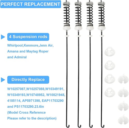 Suspension Rod Kit For Roper RTW4640YQ1 RTW4640YQ RTW4740YQ0 Automatic ...