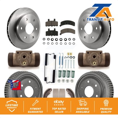 [Front+Rear] Disc Brake Rotor Ceramic Pad And Drum Kit (9Pc) For ...