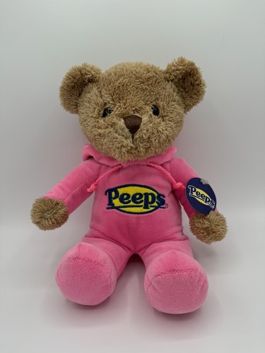 Peeps Just Born Teddy Bear Pink Hoodie Plush Toy Stuffed Animal Easter ...