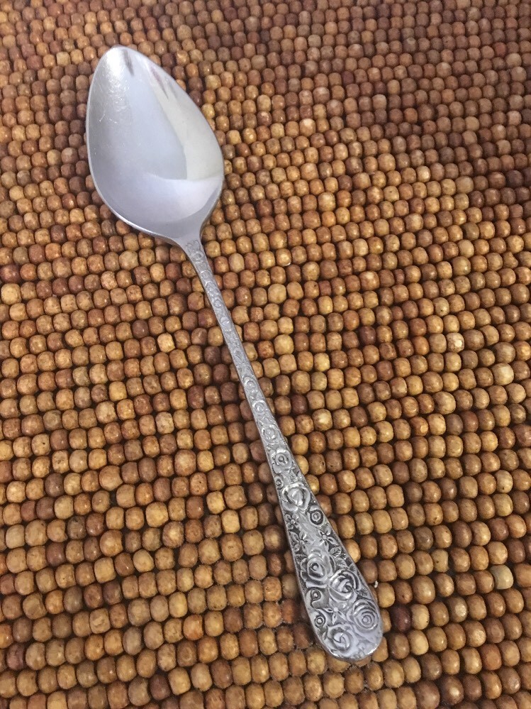 Epic Silver EPS18 Textured Floral Stainless PLACE OVAL SOUP SPOON 7 3/8 ...