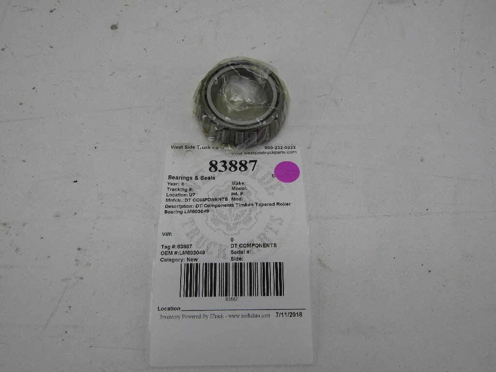 DT Components Timken Tapered Roller Bearing LM603049 | eBay