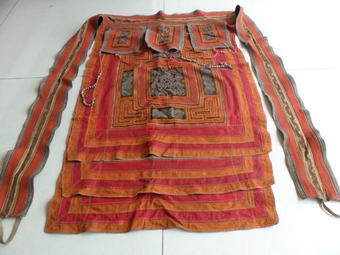 Old Original chinese Hainan Yao people's hand embroidery batik baby ...