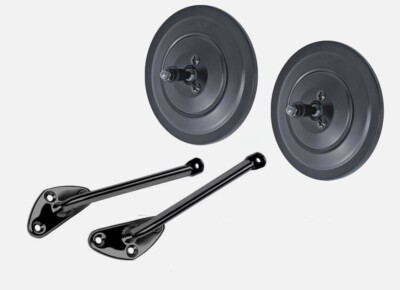 67 68 69 70 71 72 CHEVY GMC TRUCK PICKUP C10 C20 BLACK STEEL MIRRORS RH ...