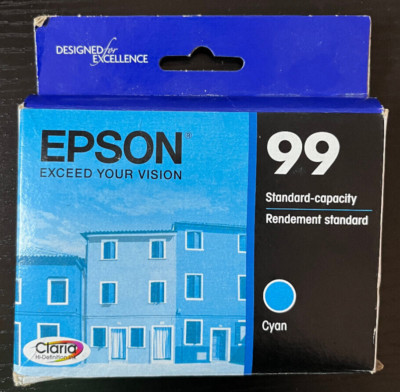 Epson 99 Standard-Capacity Cyan Ink Cartridge- T099220 - FAST FREE ...