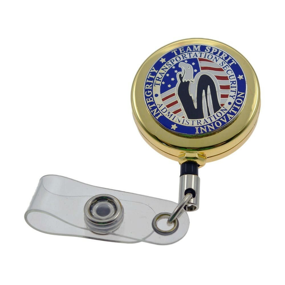 TSA Team Insignia Retractable Badge Reel ID Card Security Pass Holder ...